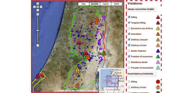 New Interactive Map shows widespread human right violations in the OPT