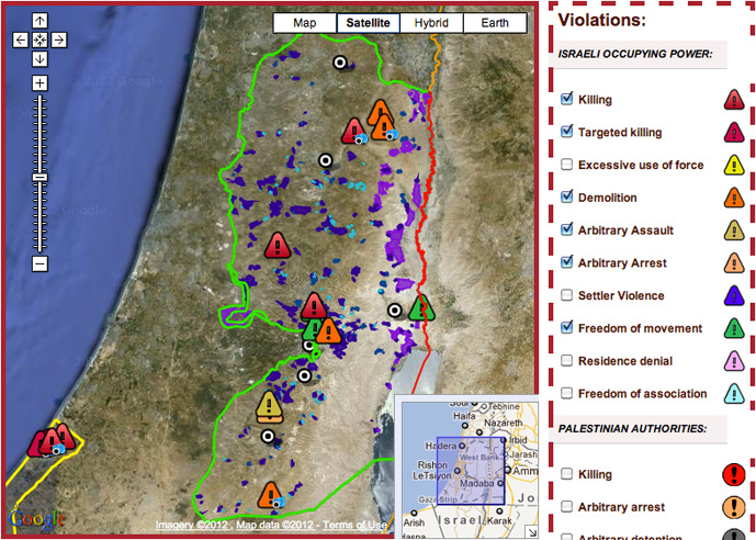 New Interactive Map shows widespread human right violations in the OPT